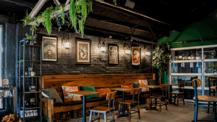 rustic cafe interior